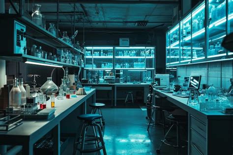 Genetic Modification Technology In A Scifi Lab Ai Generated Premium