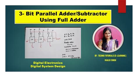3 bit parallel adder subtractor combinational circuit in digital