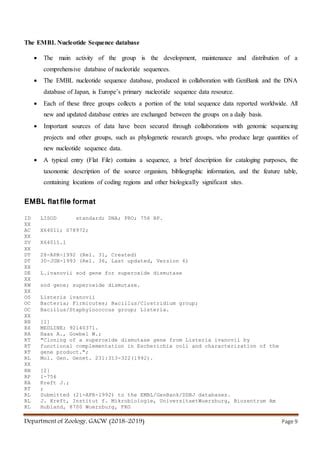 Major Biological Nucleotide Databases DOCX Databases Computer Software And Applications