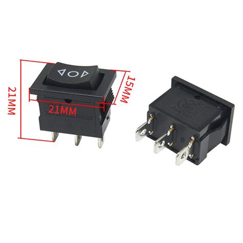 Rocker Switch 250vac 6a 15x21mm On Off On Kcd1 Sa Buyall