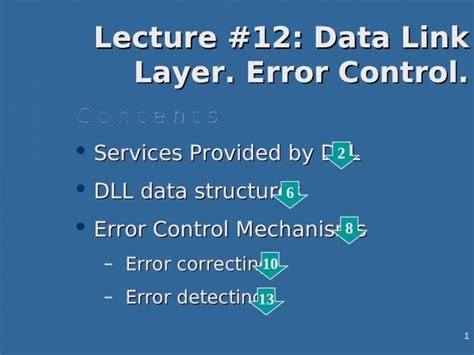 Ppt Lecture 12 Data Link Layer Error Control Dokumentips