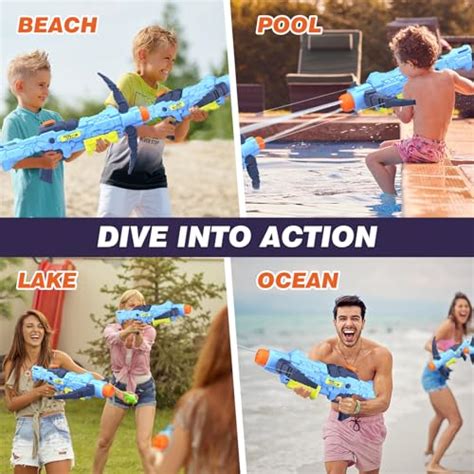 Super Water Blaster Squirt Guns 4 Jet Modes Wishmerge