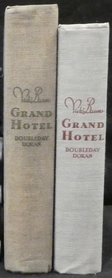 Grand Hotel Two Versions By Baum Vicki Very Good Hardcover 1931