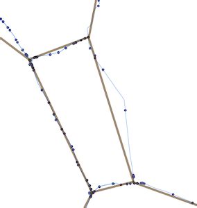 Postgis Simplifying Line Network Preserving Topology Geographic Information Systems Stack