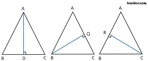Altitude Of A Triangle Examples With Figures Teachoo