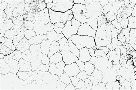 Texture Of Arid Ground Cracks And Splashes Of Stains Black And White