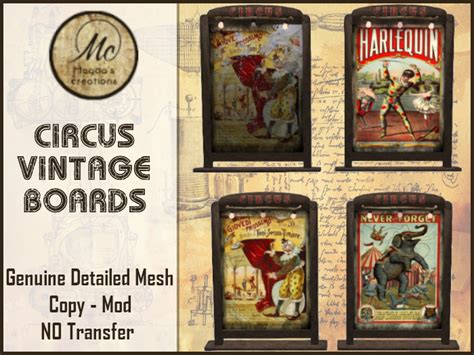 Second Life Marketplace [m C] Circus Vintage Boards