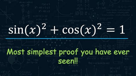 Trigonometric Functions Sin 2 Cos 2 1 Analysis Math2go Youtube