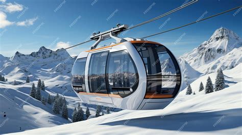 Premium Ai Image Gondola Lift Aerial Tramway Gondola Detachable Cableway
