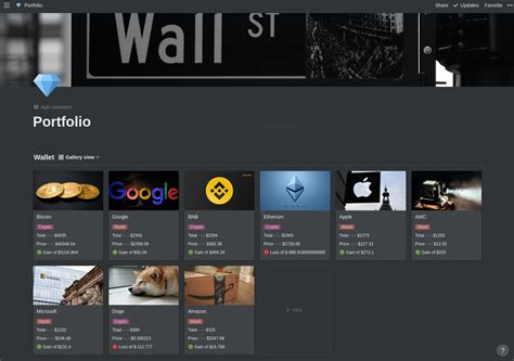 notion stocks and crypto portfolio tracker notionhub