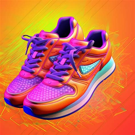 Perfectas Zapatillas Coloridas Y Llamativas Creadas Por Ia Foto Premium