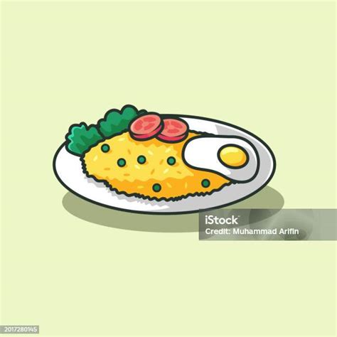 볶음밥의 그림 벡터에 계란 후라이를 곁들인 인도네시아 길거리 음식 거리에 대한 스톡 벡터 아트 및 기타 이미지 거리 건강한 생활방식 그릇 Istock