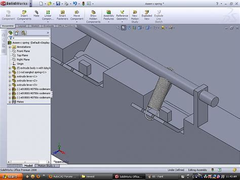 I Need Help In Mating A Spring To A Shaft SolidWorks AutoCAD Forums