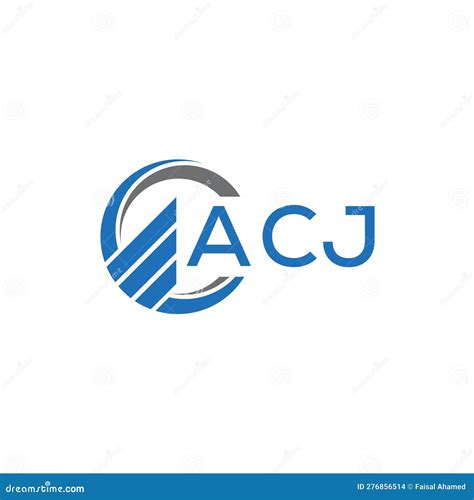Acj Flat Accounting Logo Design On White Background Acj Creative Initials Growth Graph Letter