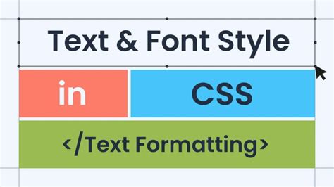 Text And Font Style In Css And Css3 Thetexvn Posted On The Topic