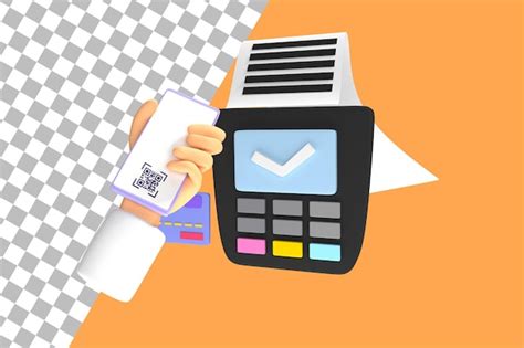 Premium Psd Hand Holding A Cellphone Pay For Groceries Scan Qr Code