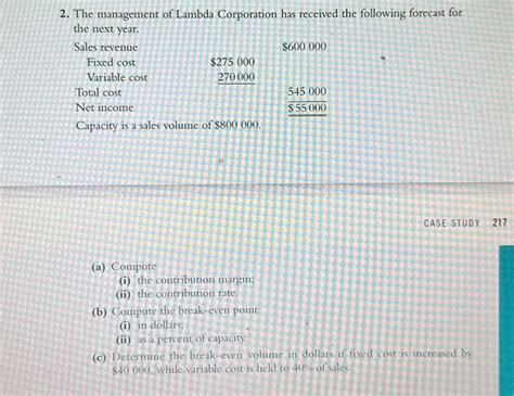 Solved The Management Of Lambda Corporation Has Received The