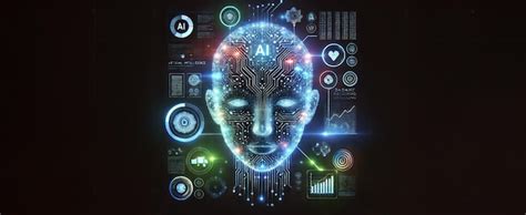 Futuristic AI Brain Concept Digital Neural Network Visualization In