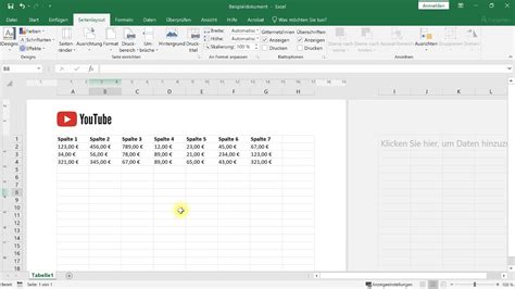 Kopfzeile und Fußzeile bearbeiten und Logo einfügen Excel Tutorial