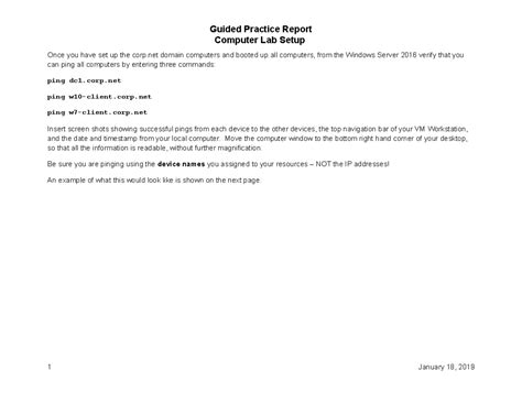 GPReport Computer Lab Setup Daniel Smith Computer Lab Setup Once You Have Set Up The Corp