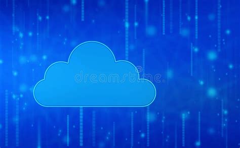 2d Illustration Of Cloud Computing Digital Cloud Computing Concept Background Stock Image