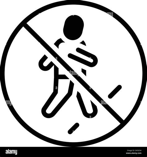 Icon For Not Allowed Pedestrian Stock Vector Image And Art Alamy