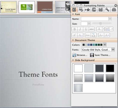 Theme Fonts In Powerpoint 2008 For Mac Powerpoint Tutorials