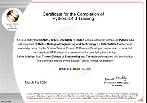 Python Certification Iitbombay Thakurcollege Spokentutorial Shubham Renuke