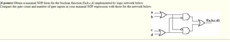 solved 6 points obtain a minimal sop form for the boolean