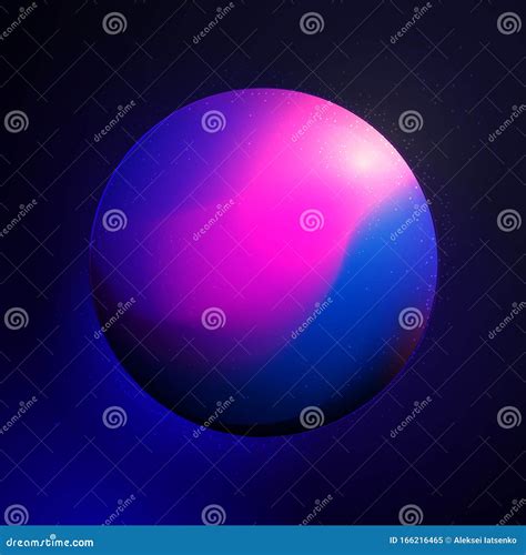 Abstract Planet Colorful Cosmic Vector Sphere Stock Vector
