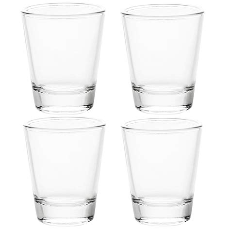 Bcnmviku 4 Pack 15 Oz Small Shot Glasses Set Heavy Base Clear Glass