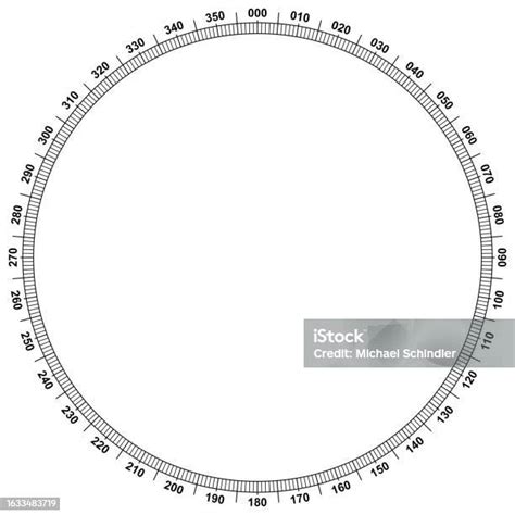 Compass Scale Vector 360 Degree Stock Illustration Download Image Now