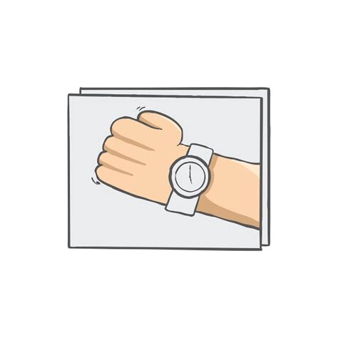 Premium Vector Simple Clock And Hands Illustration