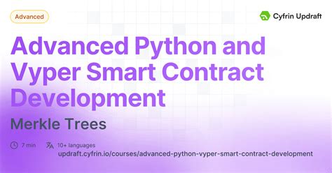 Video Moccasin Signatures Merkle Trees Advanced Python And Vyper Smart Contract Development