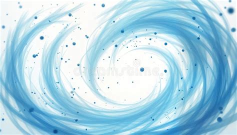 Abstract Swirls Of Light Blue Depict Dynamic Motion Energy Spiral Patterns Twirling Lines