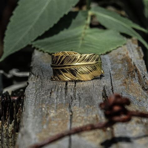 【楽天市場】【送料無料】フェザーリング メンズリング フェザー 羽 リング メンズアクセサリー メンズジュエリー ゴールド シルバー メンズ