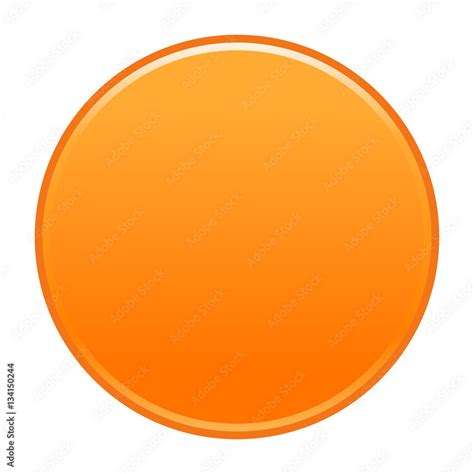 Orange Circle Button Empty Web Internet Icon Stock Vector Adobe Stock