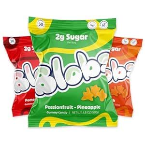 Blobs Gummy Candy Low Sugar Healthy Gummies Low Net