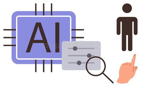 Artificial Intelligence Human Interaction And Data Analysis Concept