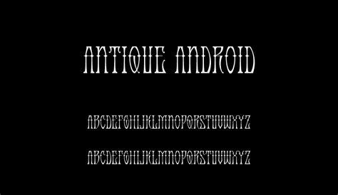 Antique Android Free Font Antique Android Free Font