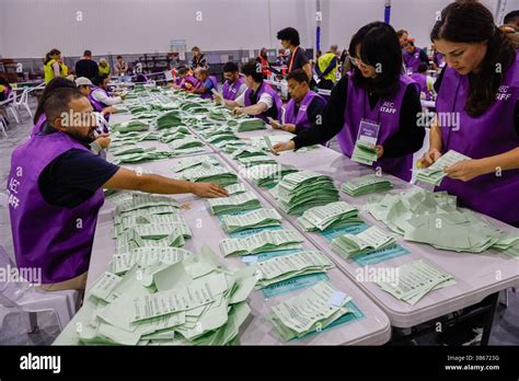 Melbourne Australia 03rd May 2025 Officials Count Ballots After