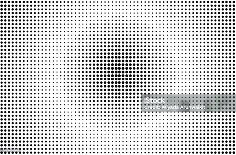 하프톤 패턴 파문이 물결 라인 하프톤 도트 배경의 추상적인 배경 팝 아트 템플릿 텍스처입니다 벡터 일러스트 레이 션 검은색에 대한 스톡 벡터 아트 및 기타 이미지 Istock