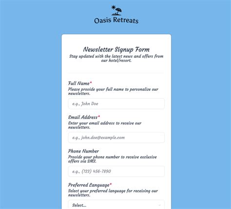 Newsletter Signup Form Form Falcon