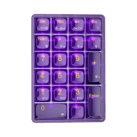 AULA F21 20 Layout Transparent Tri Mode Numeric Keypad Mechanical Keyboard BerserKeys