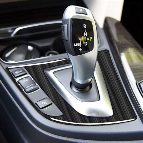 Real Carbon Fiber Car Gear Shift Panel Trim Sticker For Bmw 3 Series