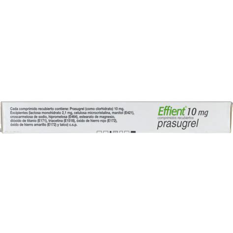 Effient Tabletas Recubiertas 10mg Caja X 28 Los Expertos En Ahorro