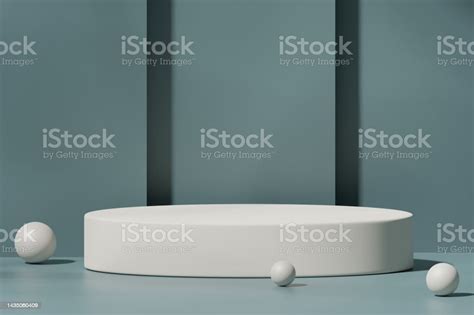 제품 프레젠테이션을 위한 연단이 있는 장면 3d 렌더링 0명에 대한 스톡 사진 및 기타 이미지 0명 구 기하 도형 Istock