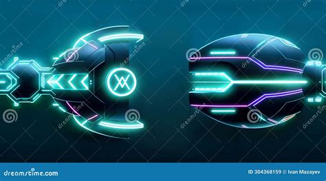 Equirectangular Cyberpunk City Street 360 Degree Hdri Map Stock Image