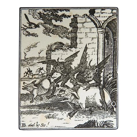 Small 1790 John Bewick Book Plate For Proverbs Exemplified Woodcut Print Chairish