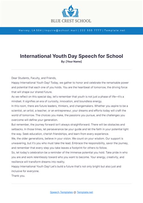 Free Speech Templates To Edit Online